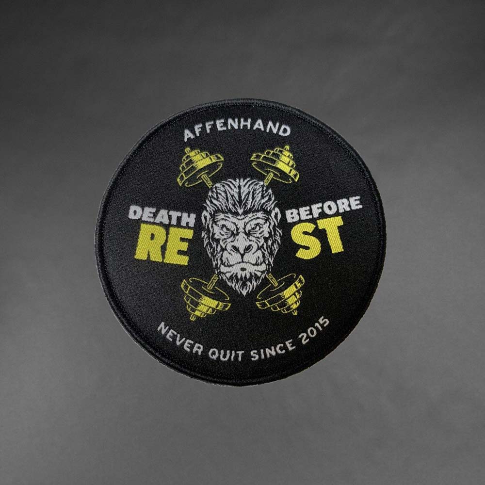 Death Before Rest Klett-Patch | Affenhand®